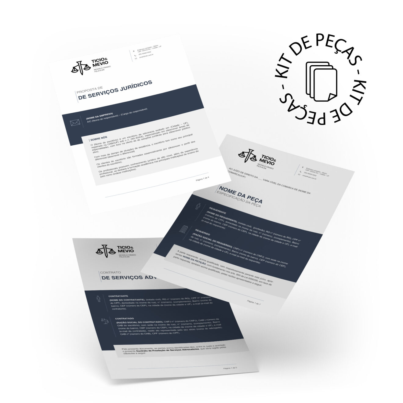 Kit Amicus Dark Blue – Modelos Visual Law